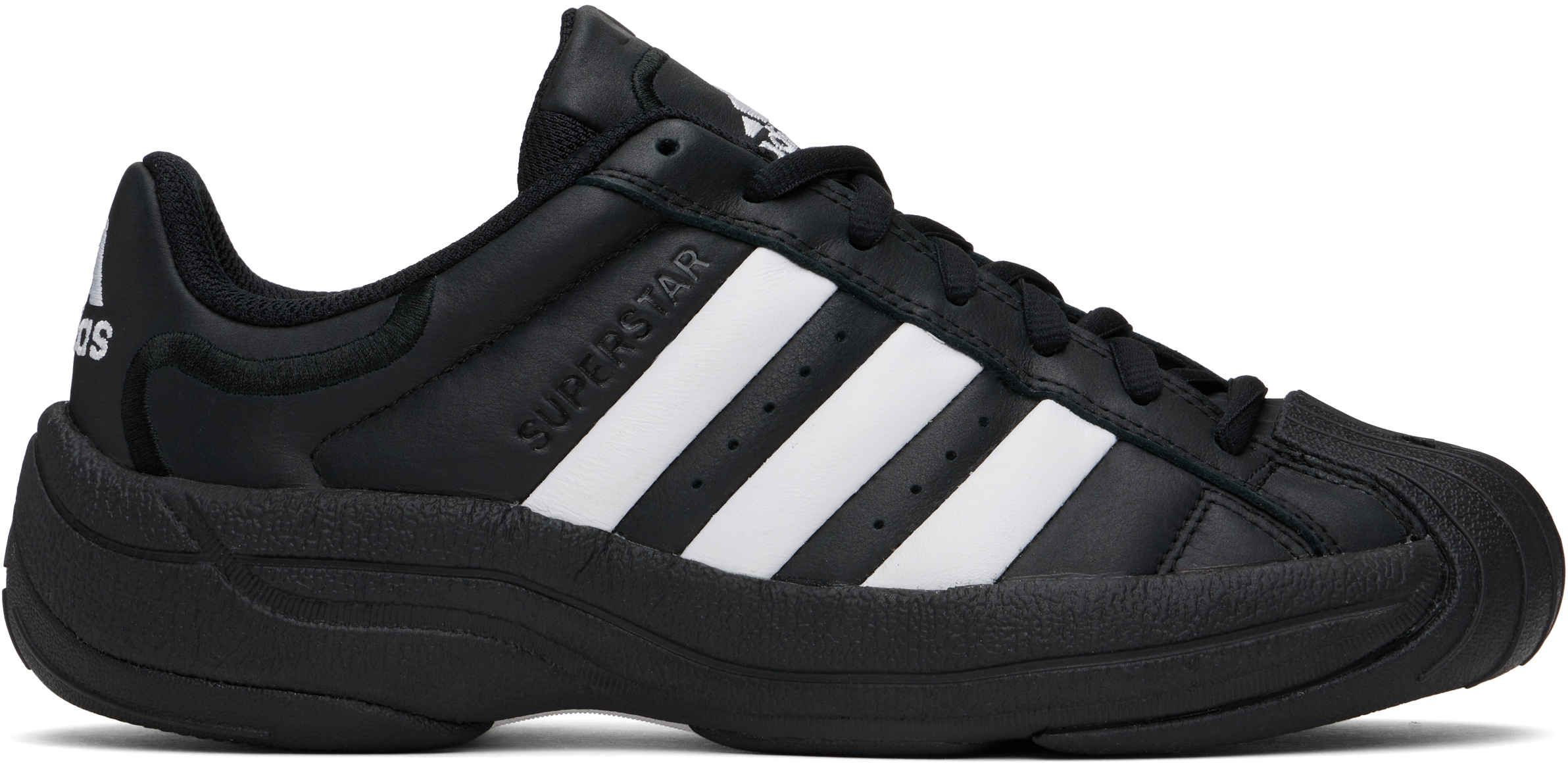 adidas Originals: Black Superstar MN Sneakers | SSENSE UK