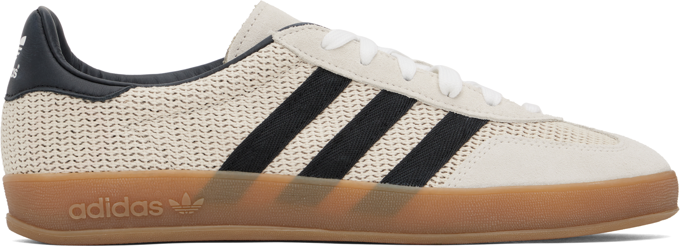 Beige Gazelle Indoor Sneakers by adidas Originals on Sale