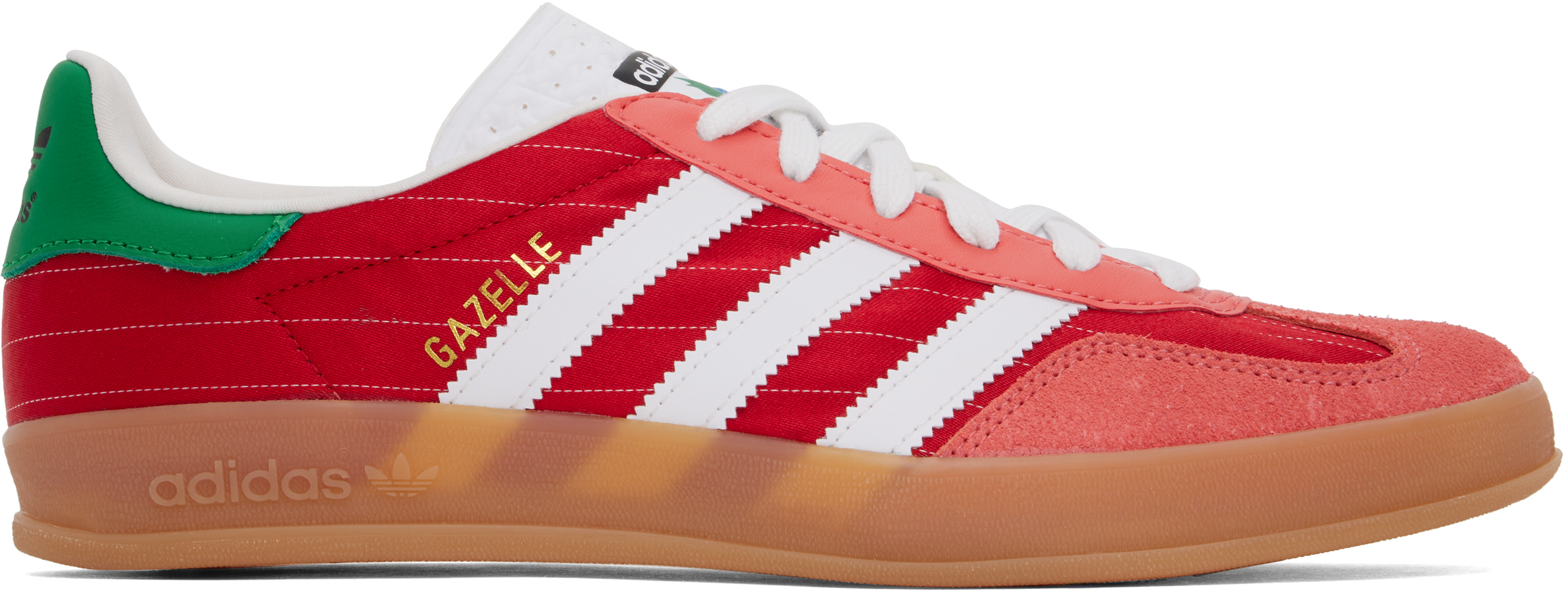 Red Gazelle Indoor Sneakers by adidas Originals on Sale
