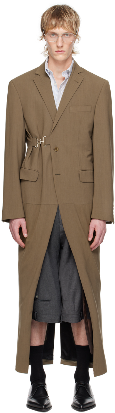 Brown Suit Coat by HODAKOVA on Sale