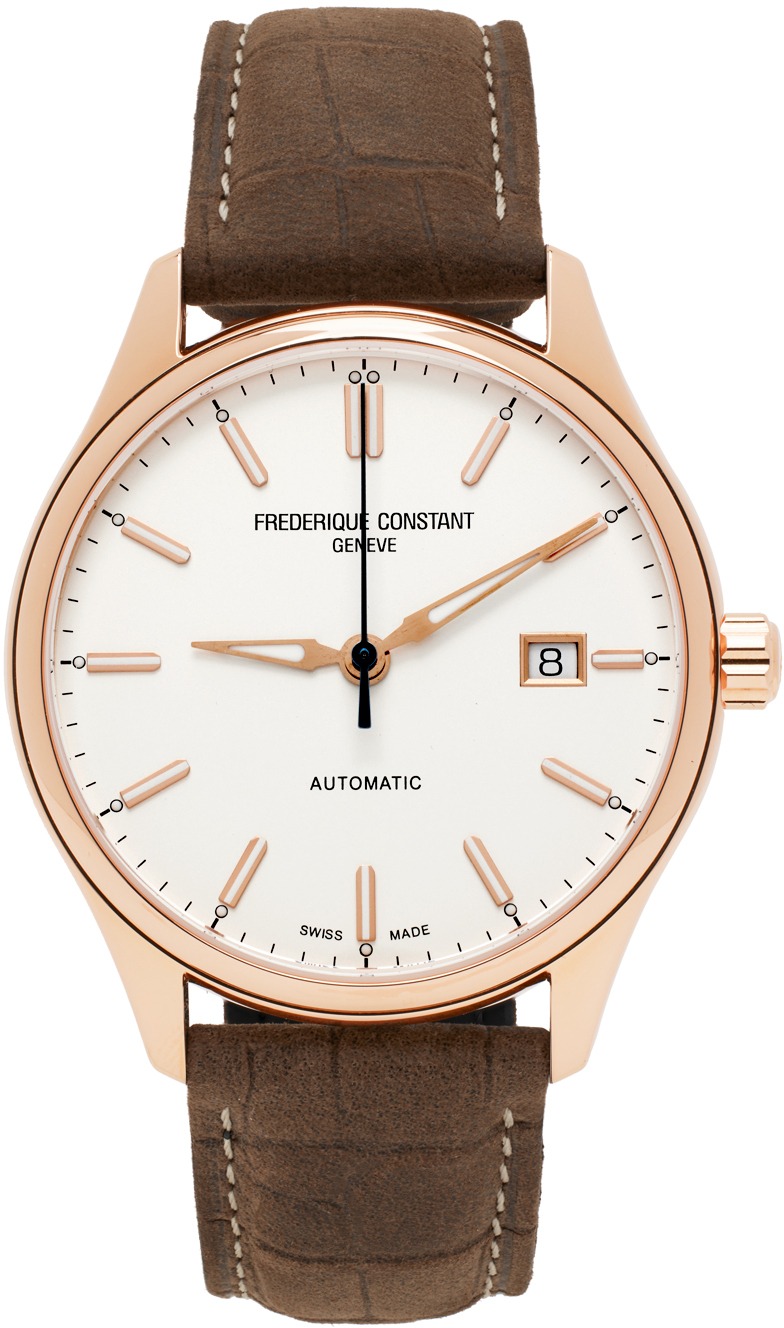 Frédérique Constant: Brown Classics Index Automatic Watch | SSENSE