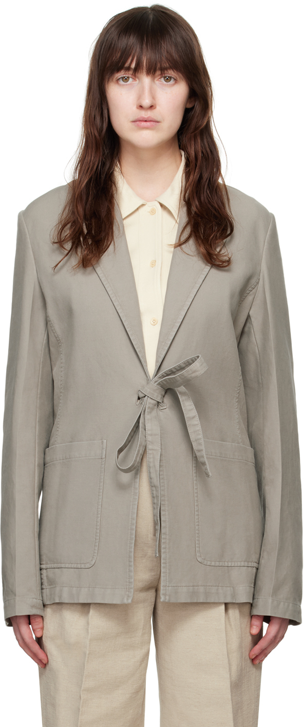TOTEME: Gray Garment-Dyed Blazer | SSENSE