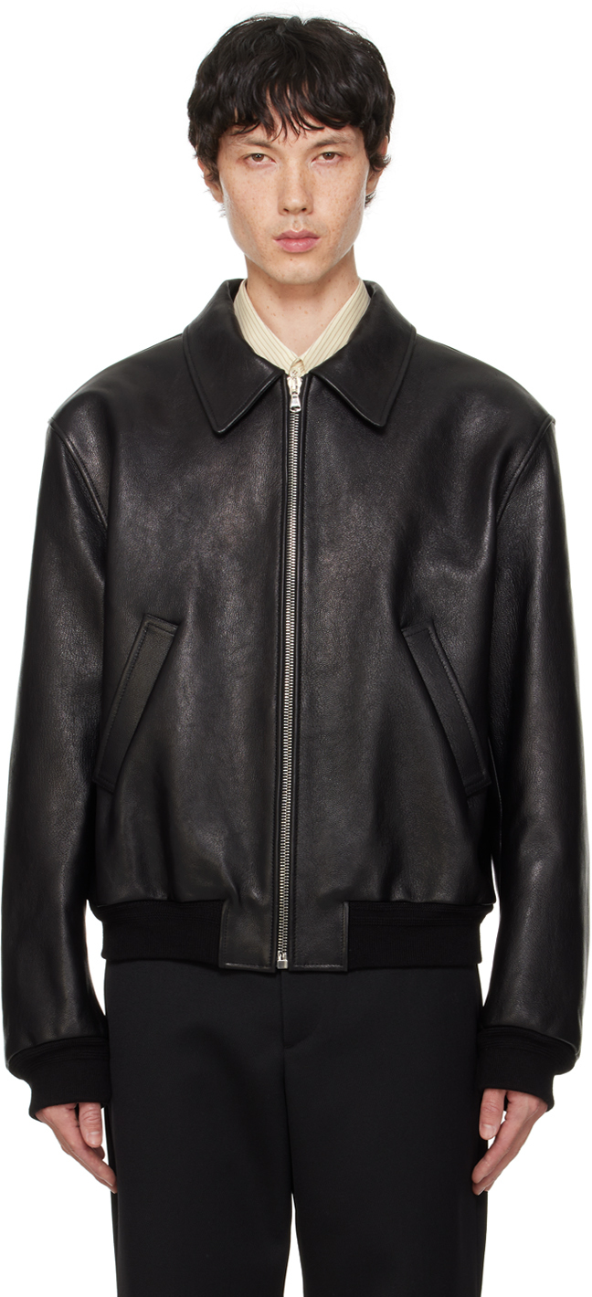 RECTO: Black Ben Leather Jacket | SSENSE UK