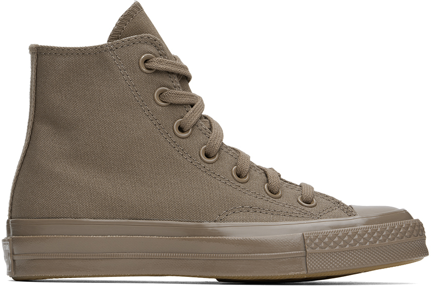 Taupe Chuck 70 Monochrome Sneakers by Converse on Sale