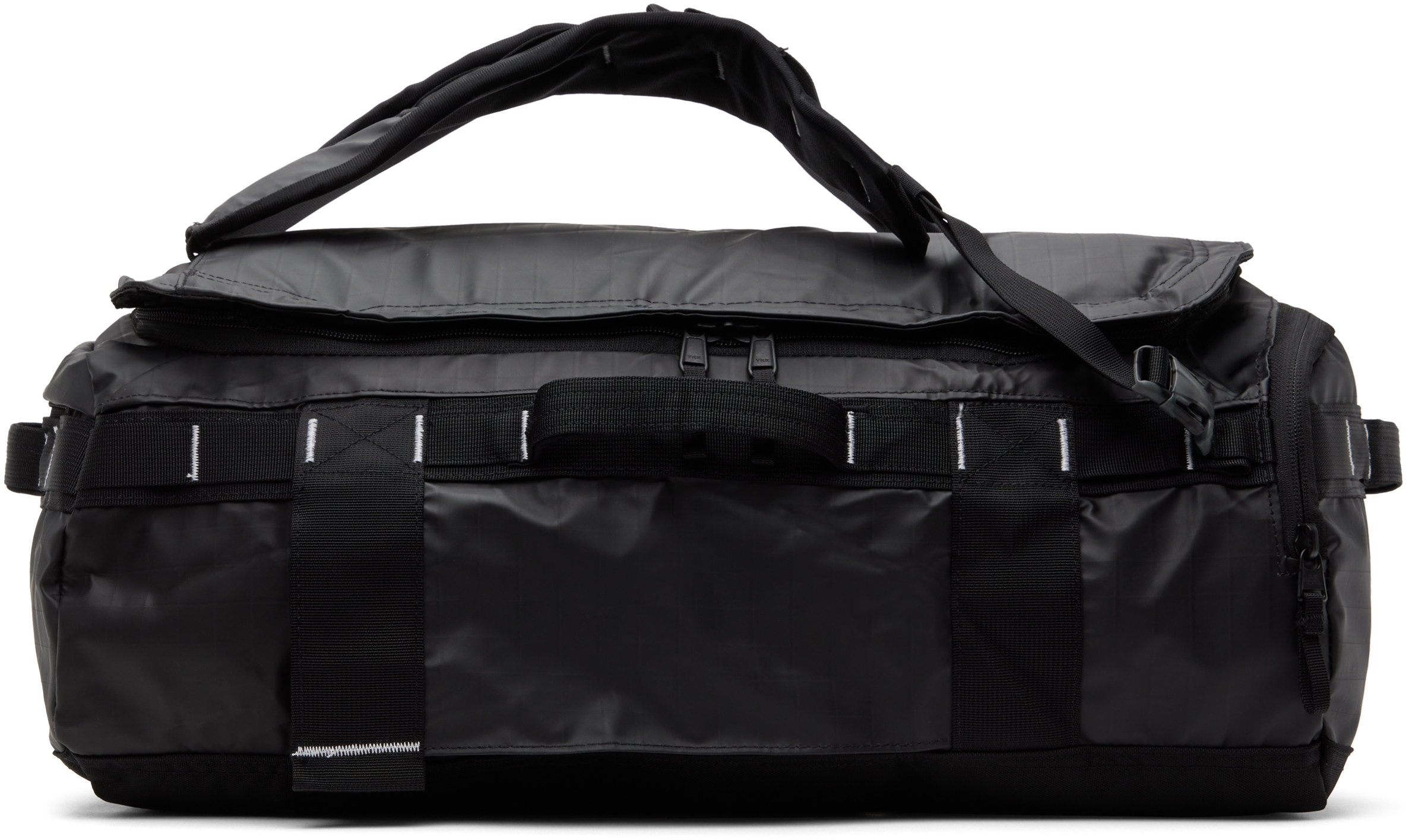 The North Face: Black Base Camp Voyager Duffle Bag, 32 L | SSENSE