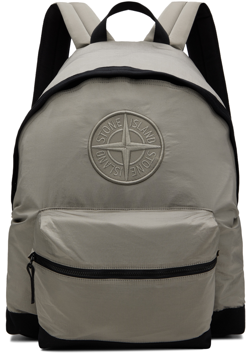Stone Island: Gray Nylon Metal Backpack | SSENSE