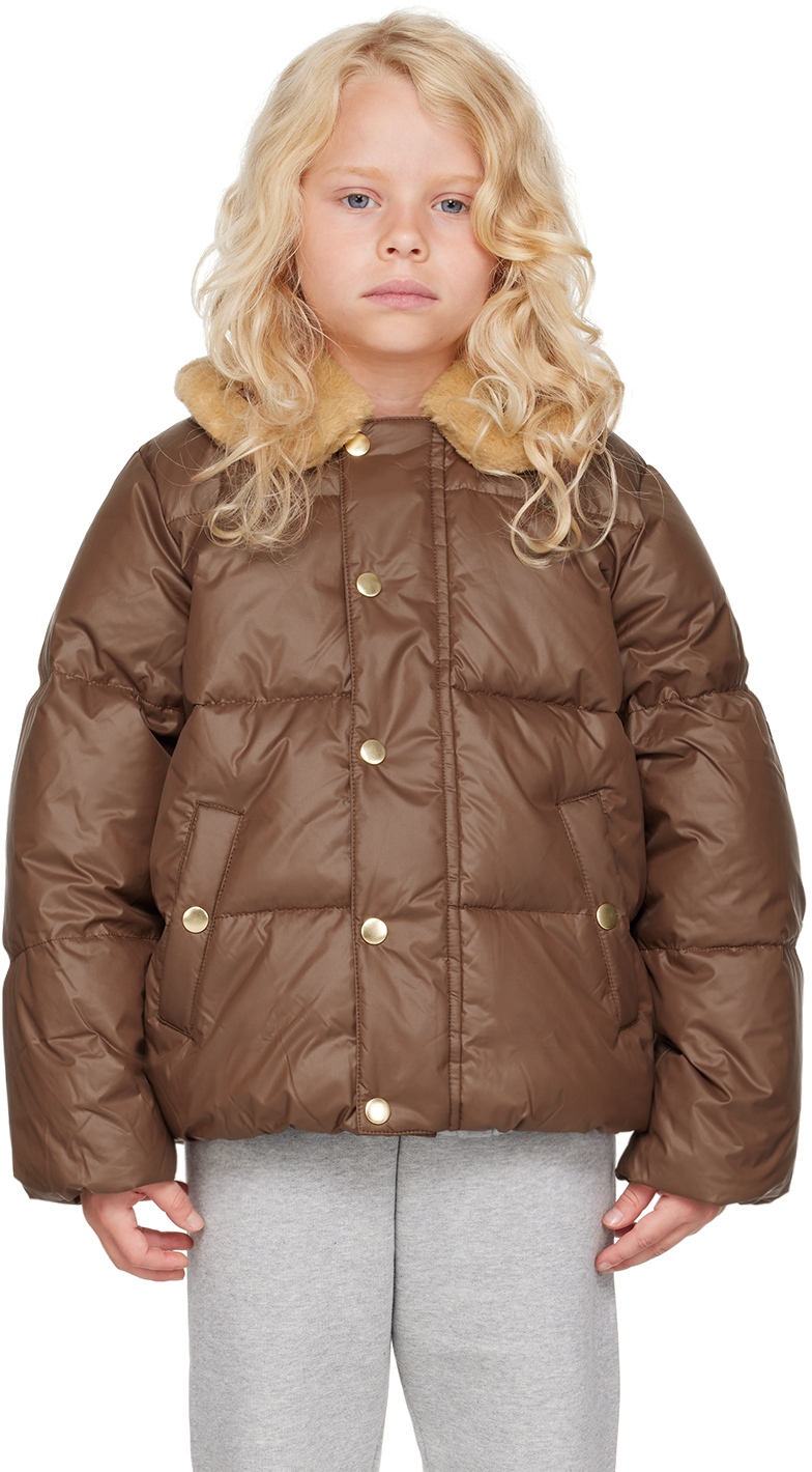Kids Brown Dog Jacket by Mini Rodini on Sale