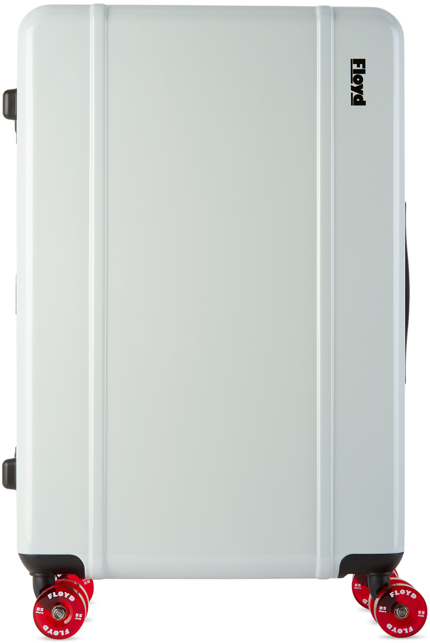 Floyd: White Check-In Suitcase | SSENSE