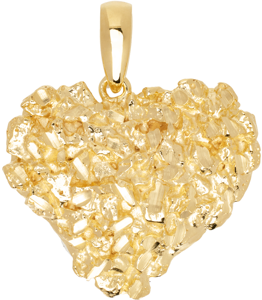 Veneda Carter: Gold VC013 Signature Heart Pendant | SSENSE