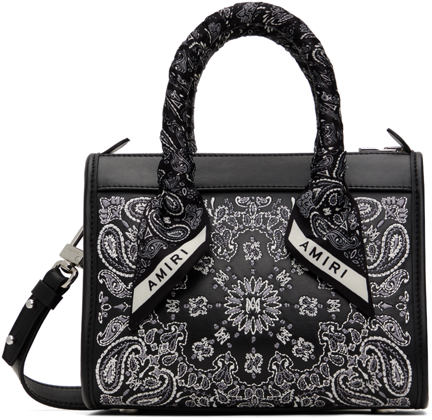 AMIRI: Black Bandana Micro Triangle Bag | SSENSE UK