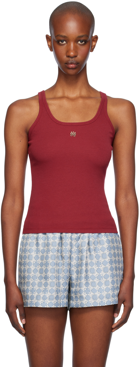 Burgundy MA Tank Top by AMIRI on Sale