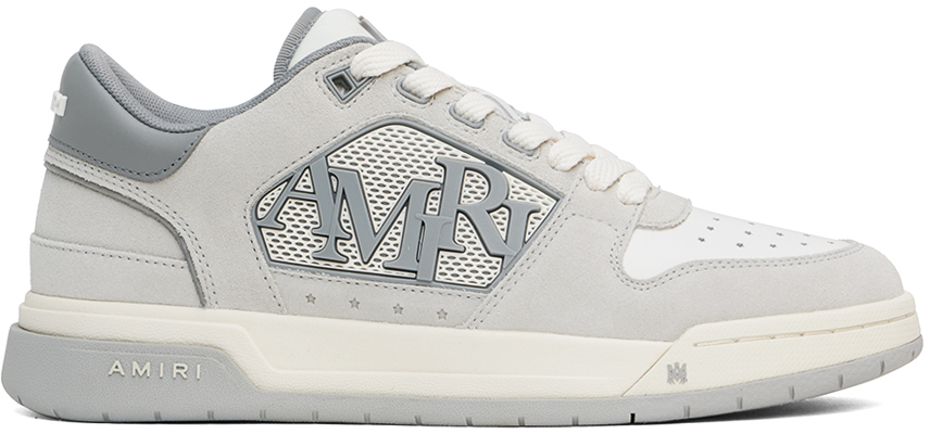 Gray & White Suede Classic Low Sneakers by AMIRI on Sale