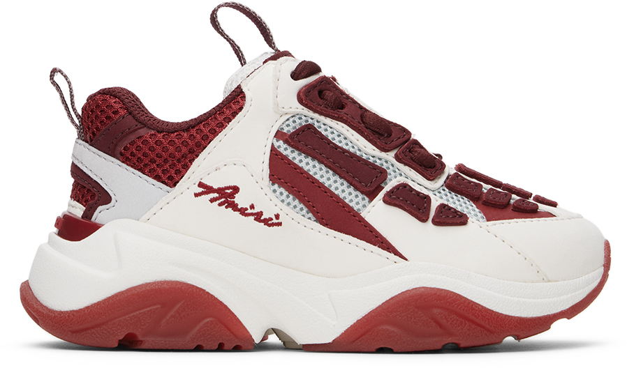Kids White & Red Bone Runner Sneakers by AMIRI | SSENSE