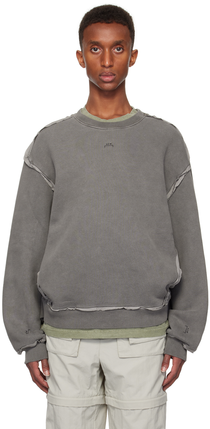 A-COLD-WALL*: Gray Facade Sweatshirt | SSENSE