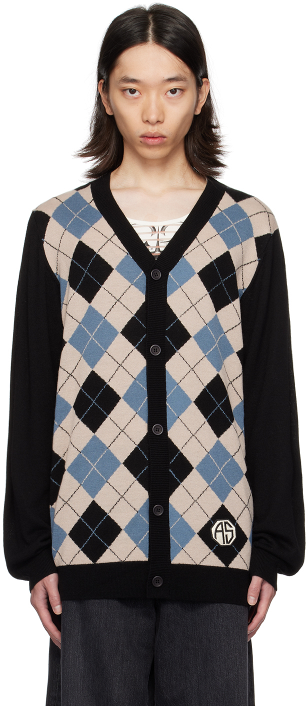SSENSE UK Exclusive Blue Cardigan by Anna Sui on Sale