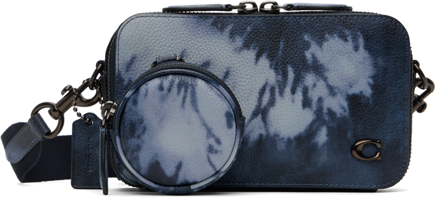 Coach 1941: Navy Charter Slim Tie Dye Messenger Bag | SSENSE