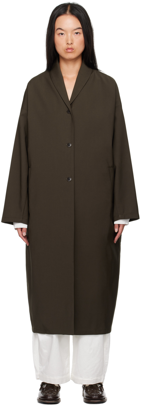 Brown Cover Up Trench Coat by Cordera on Sale