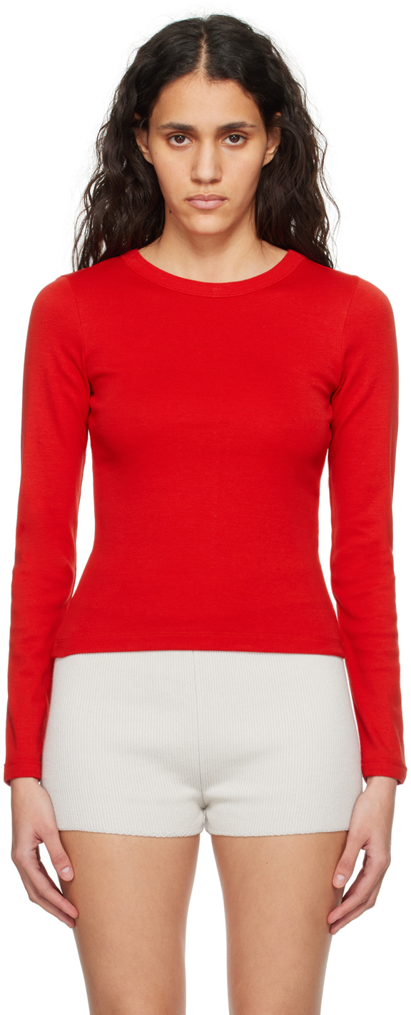 Red Max Long Sleeve T-Shirt by FLORE FLORE on Sale