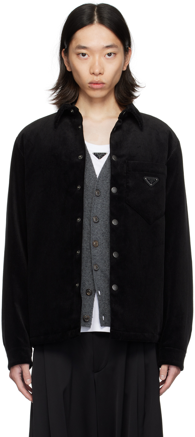 Prada: Black Loose-Fit Jacket | SSENSE Canada