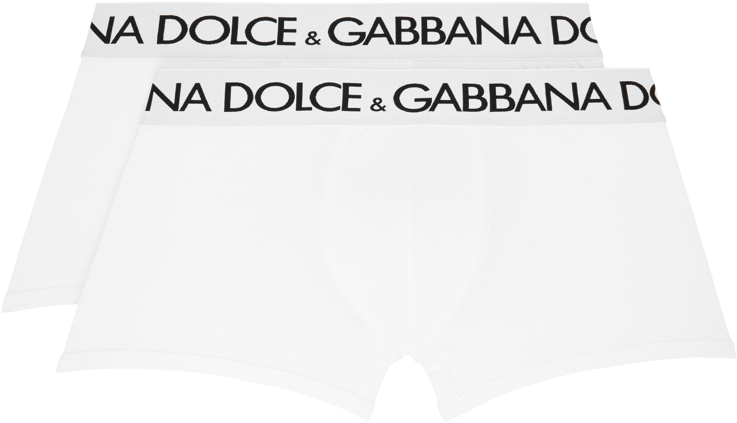 Dolce&Gabbana: Two-Pack White Cotton Jersey Boxers | SSENSE