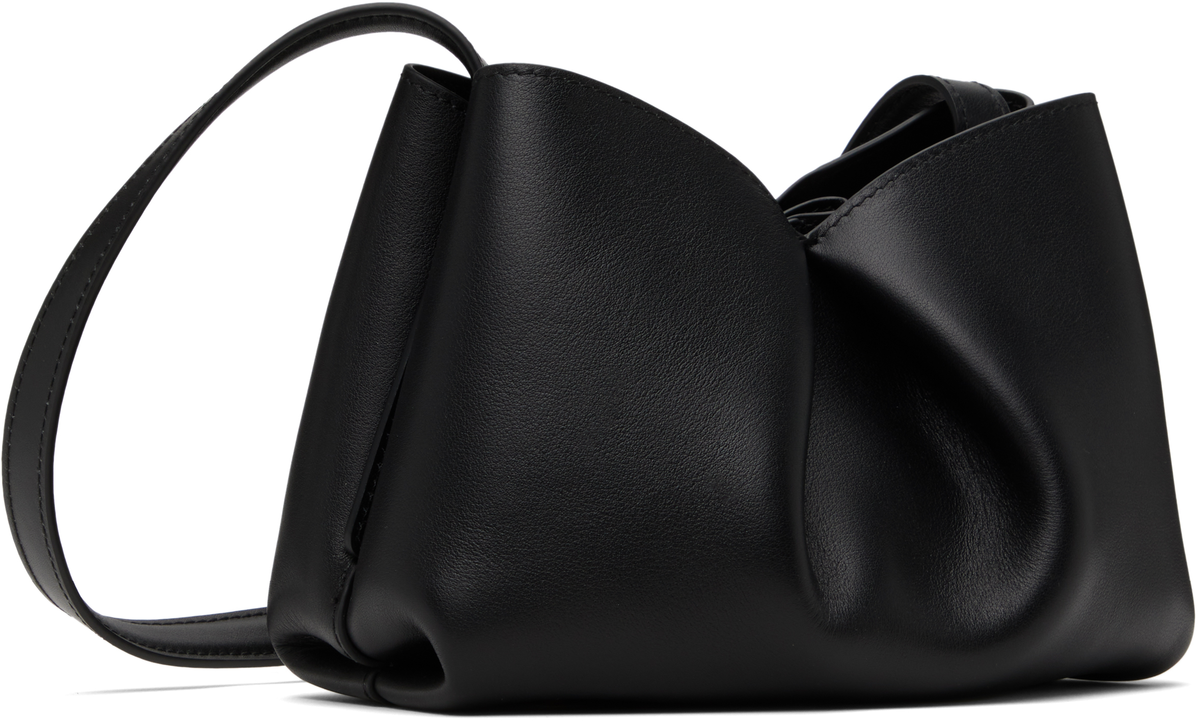 Rag & Bone Black Bloom Small Calf Leather Crossbody Bag | ModeSens