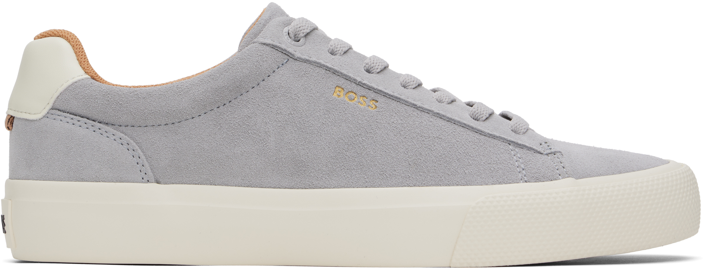 BOSS: Gray Suede Sneakers | SSENSE