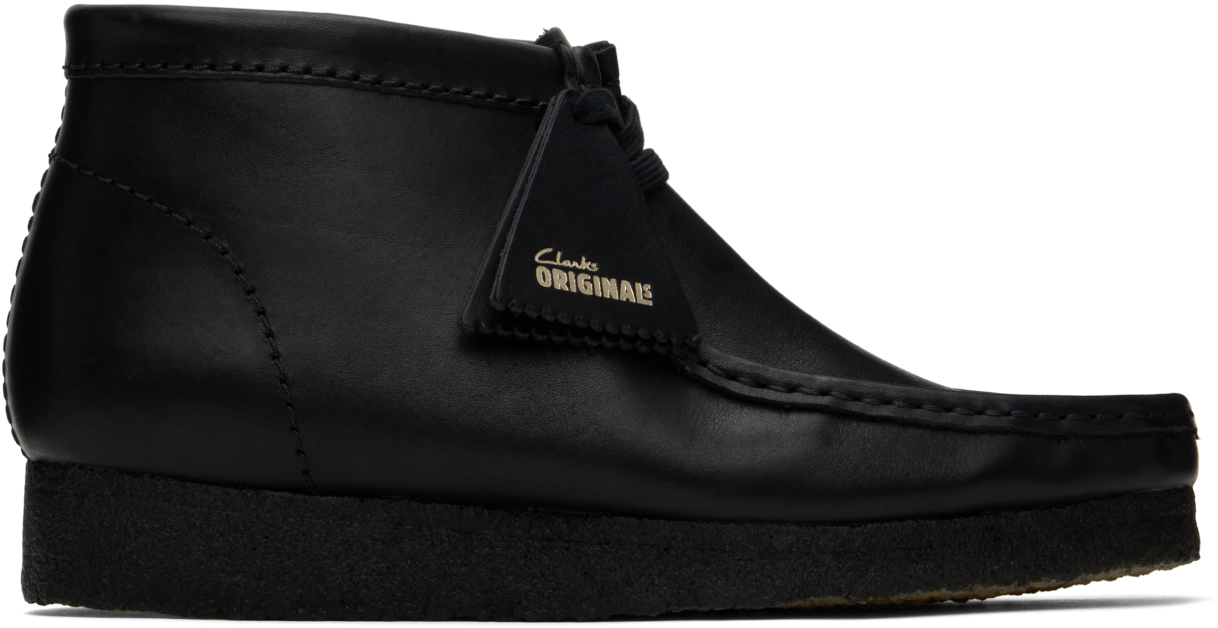 Clarks Originals: Black Wallabee Desert Boots | SSENSE UK