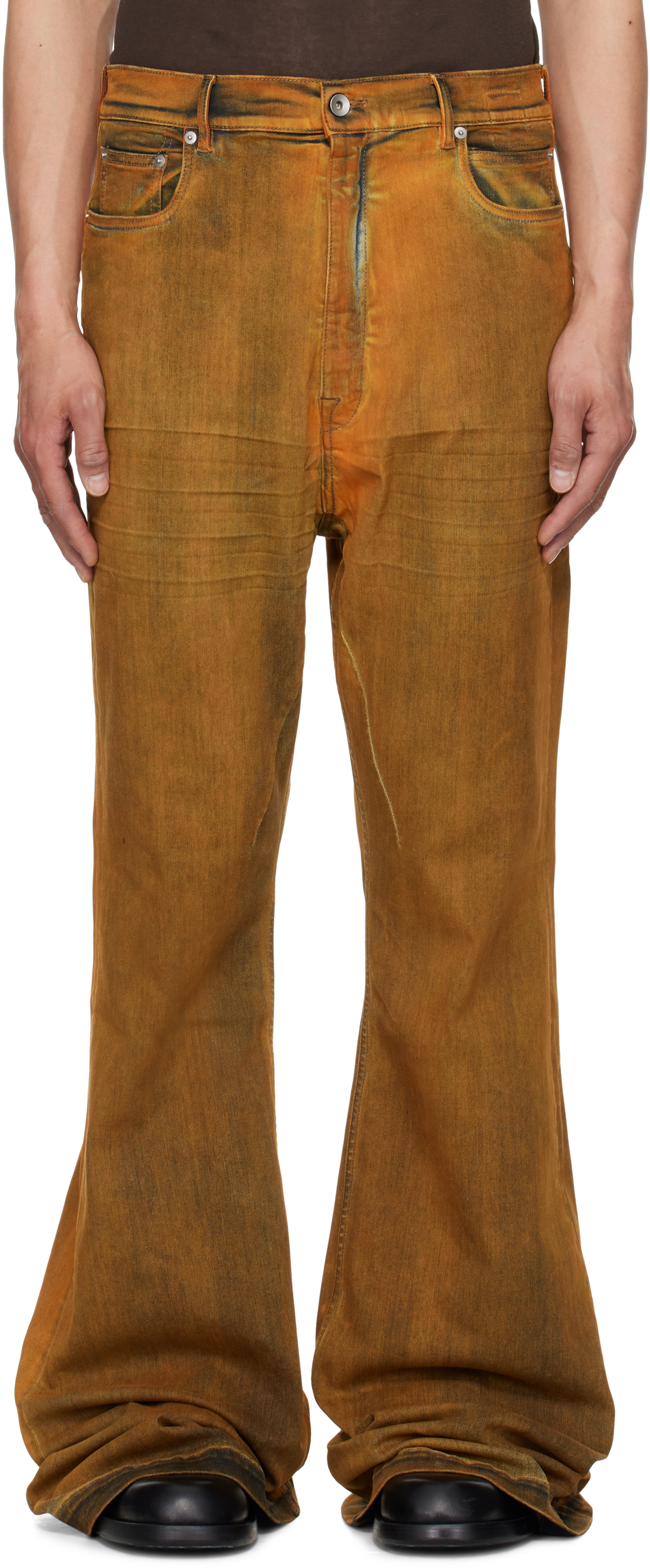 Rick Owens DRKSHDW: オレンジ Hollywood Bolan ブーツカット Rick Owens DRKSHDW: オレンジ Hollywood Bolan ブーツカット