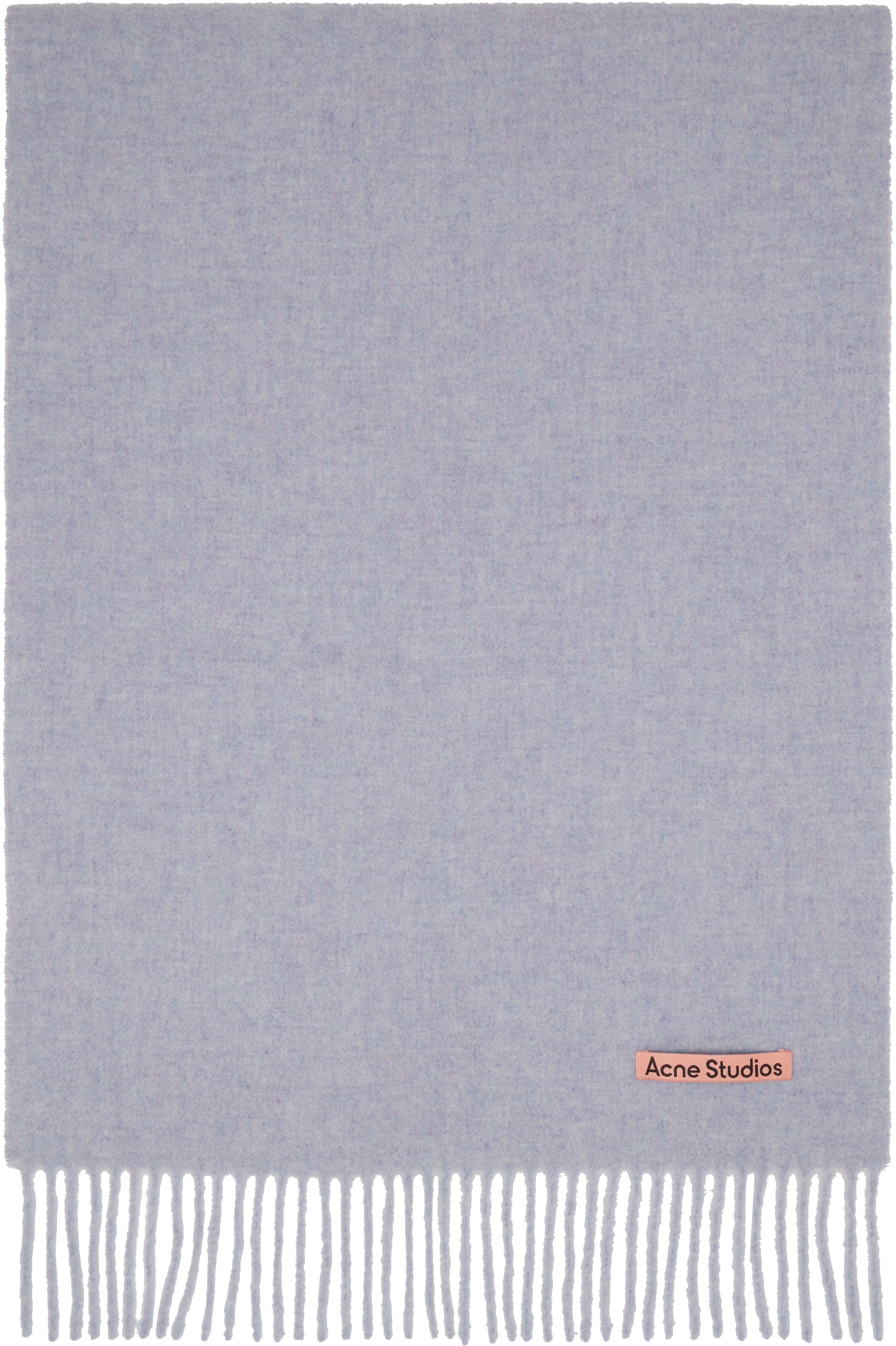 Acne Studios: Purple Narrow Fringe Wool Scarf | SSENSE