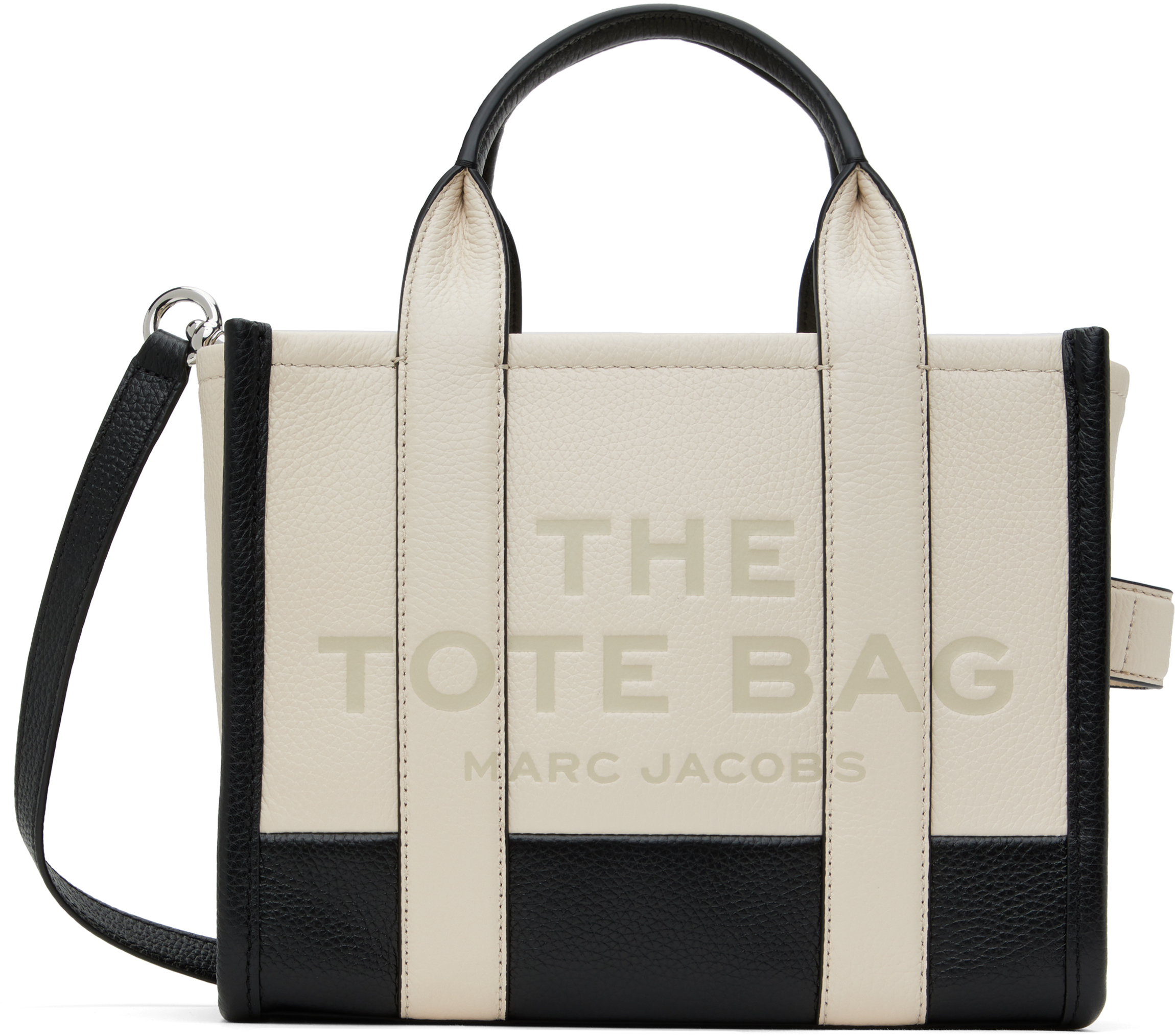 Marc Jacobs: Off-White & Black 'The Colorblock Small' Tote | SSENSE