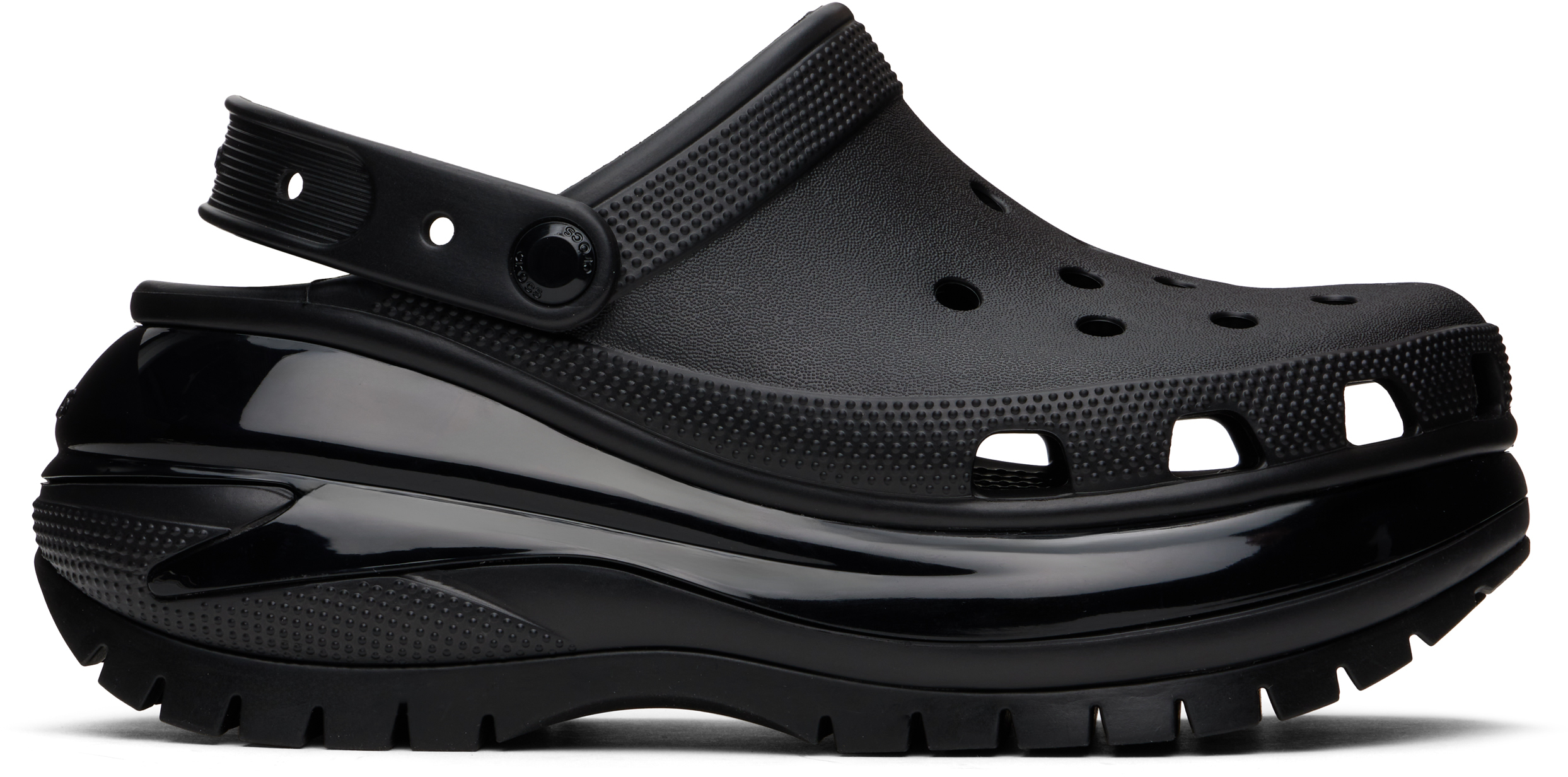 Crocs: Black Mega Crush Clogs | SSENSE