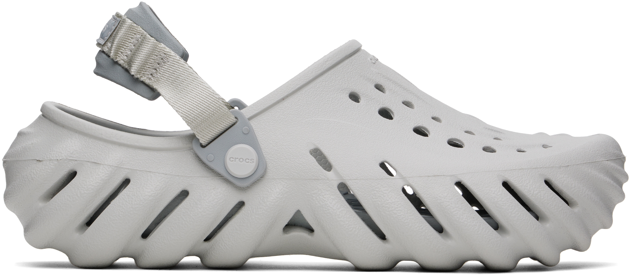 Crocs: Gray Echo Sandals | SSENSE
