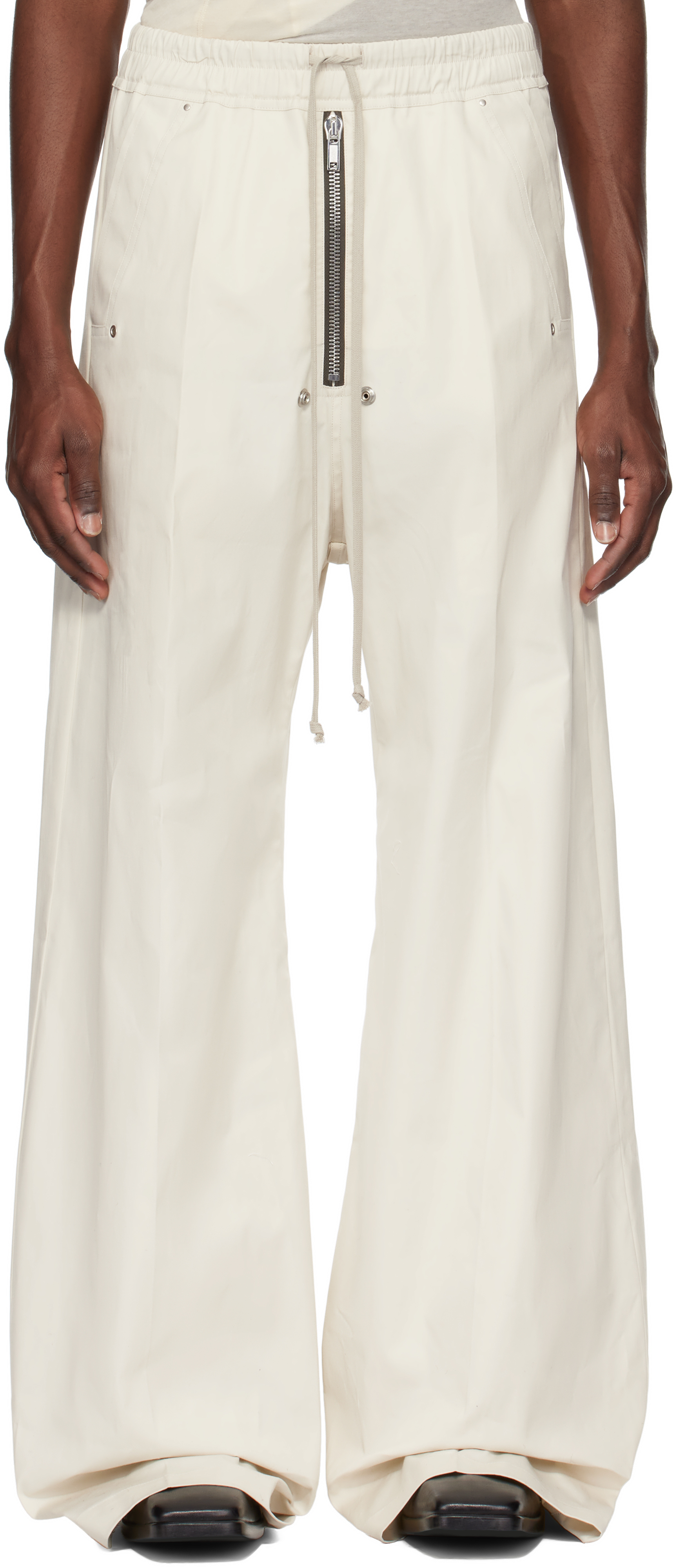 Rick Owens: Off-White Hollywood Wide Bela Trousers | SSENSE