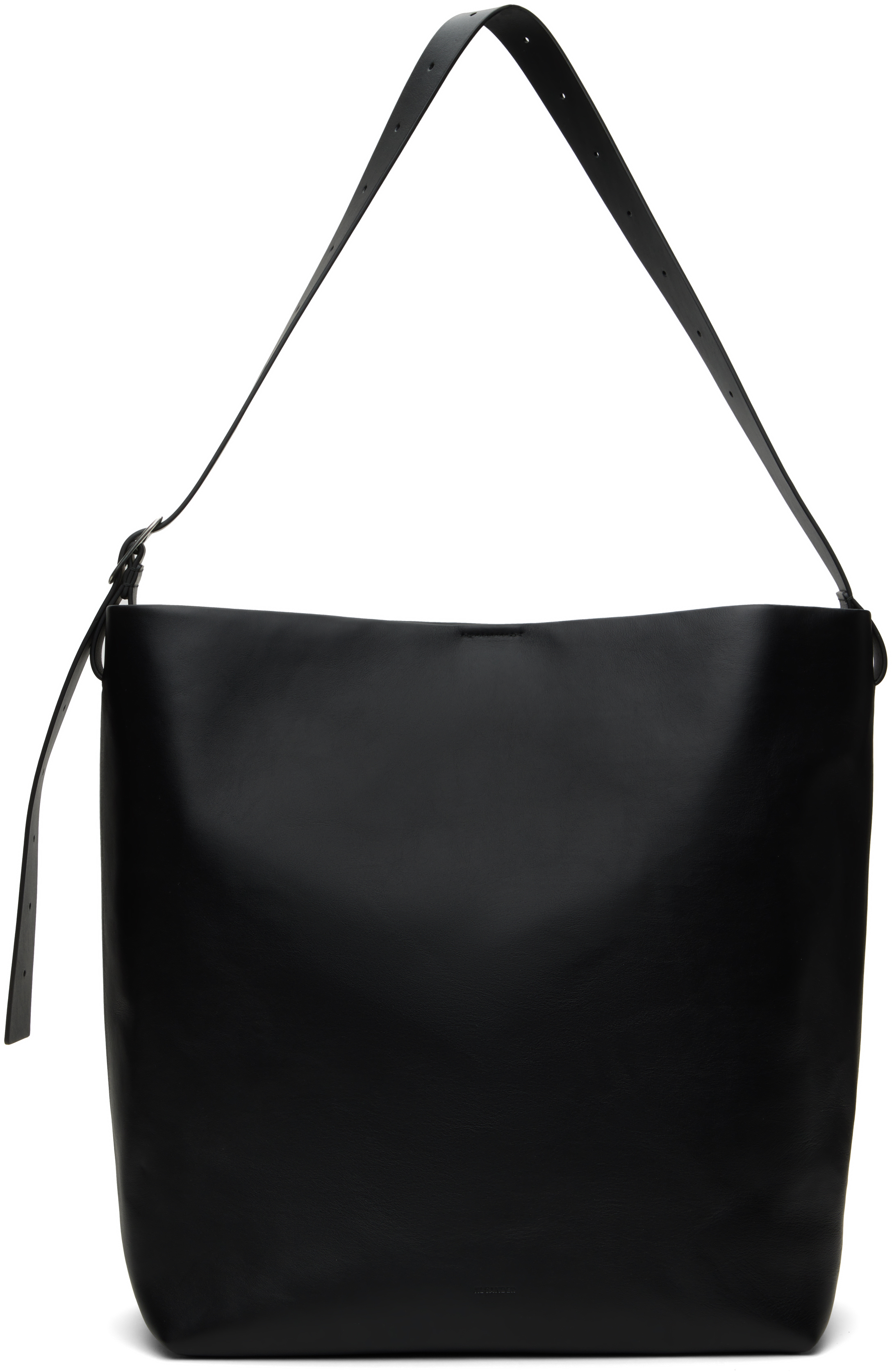 Jil Sander: Black Square Belt Large Bag | SSENSE Jil Sander: Black Square Belt Large Bag | SSENSE