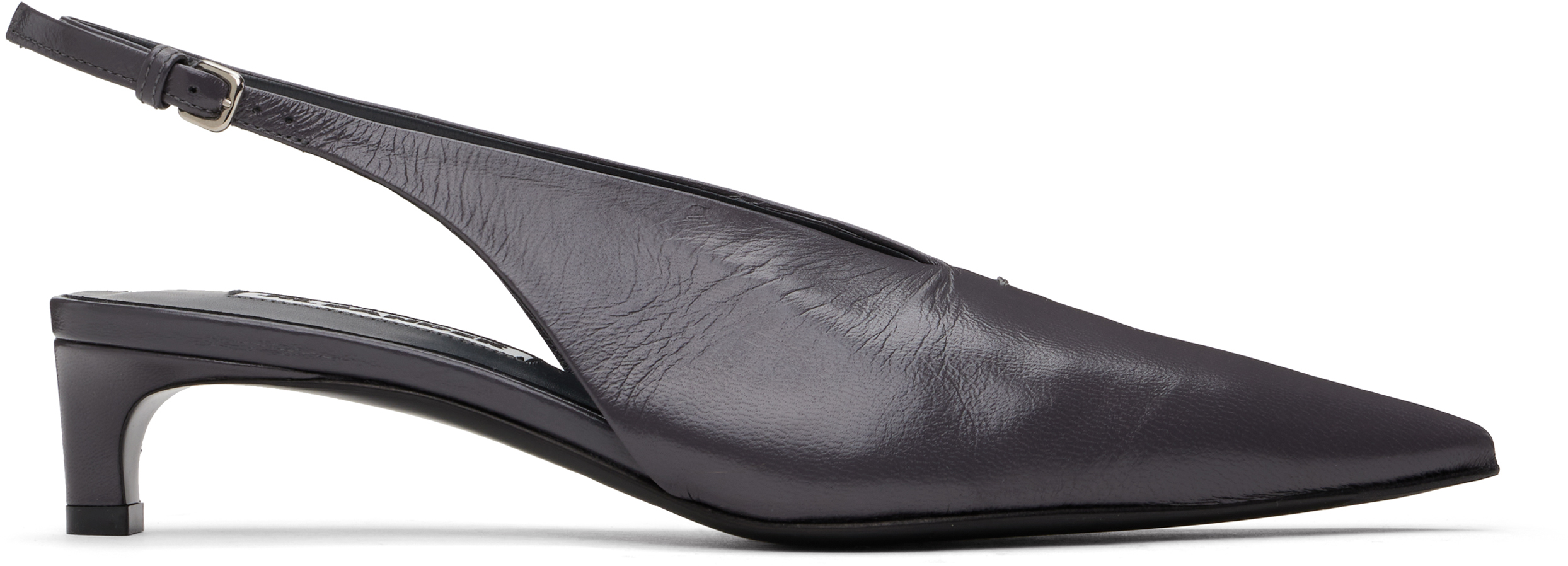 Jil Sander: Gray Slingback Heels | SSENSE