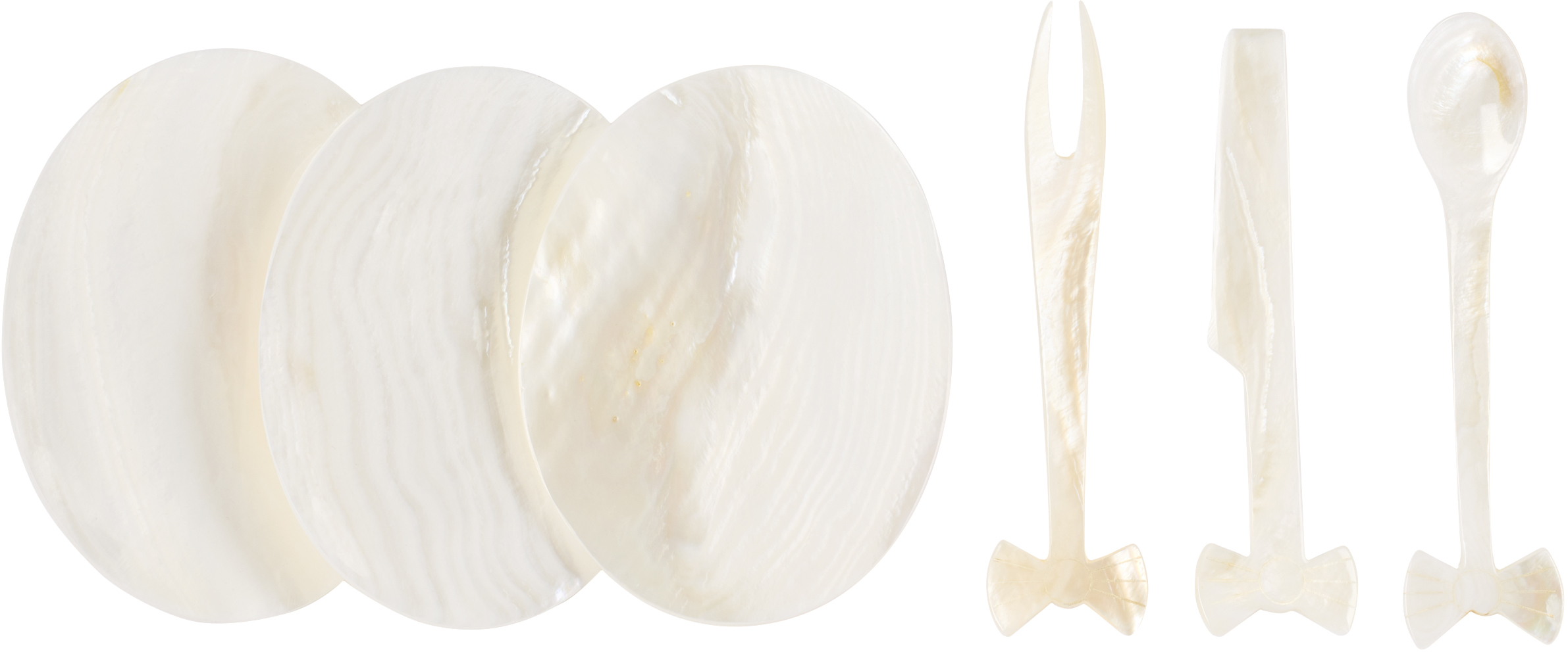 Off-White Bow Aperitif Dish Set by Gohar World | SSENSE