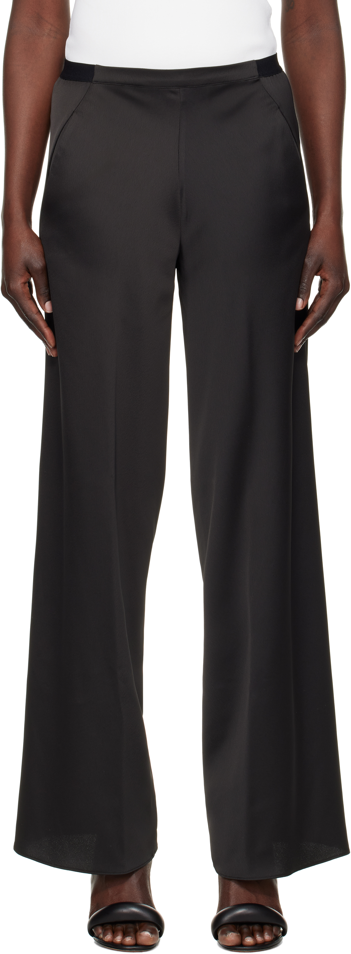 Christopher Esber: Black Bias Trousers | SSENSE