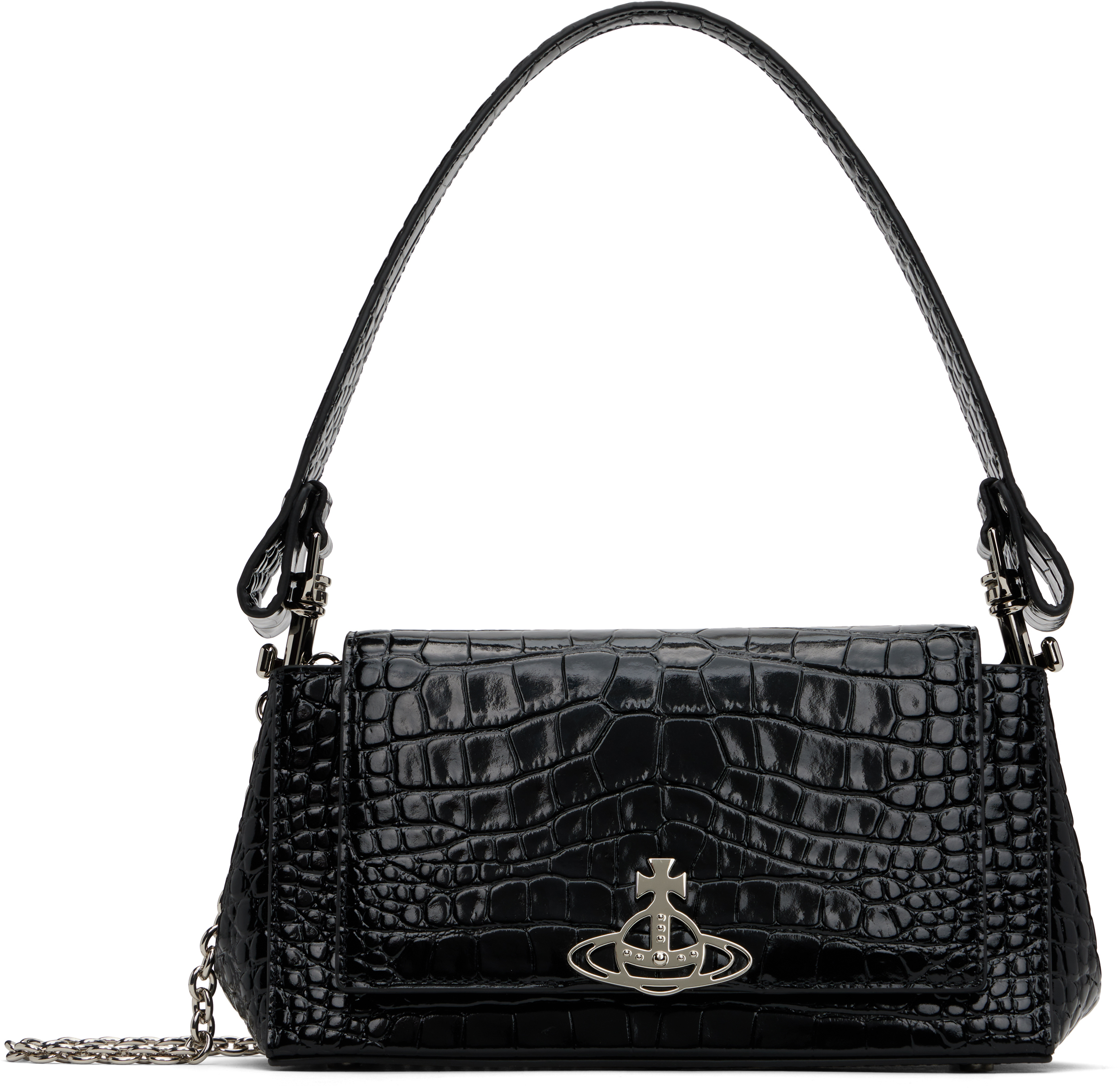 Vivienne Westwood: Black Medium Hazel Bag | SSENSE Canada