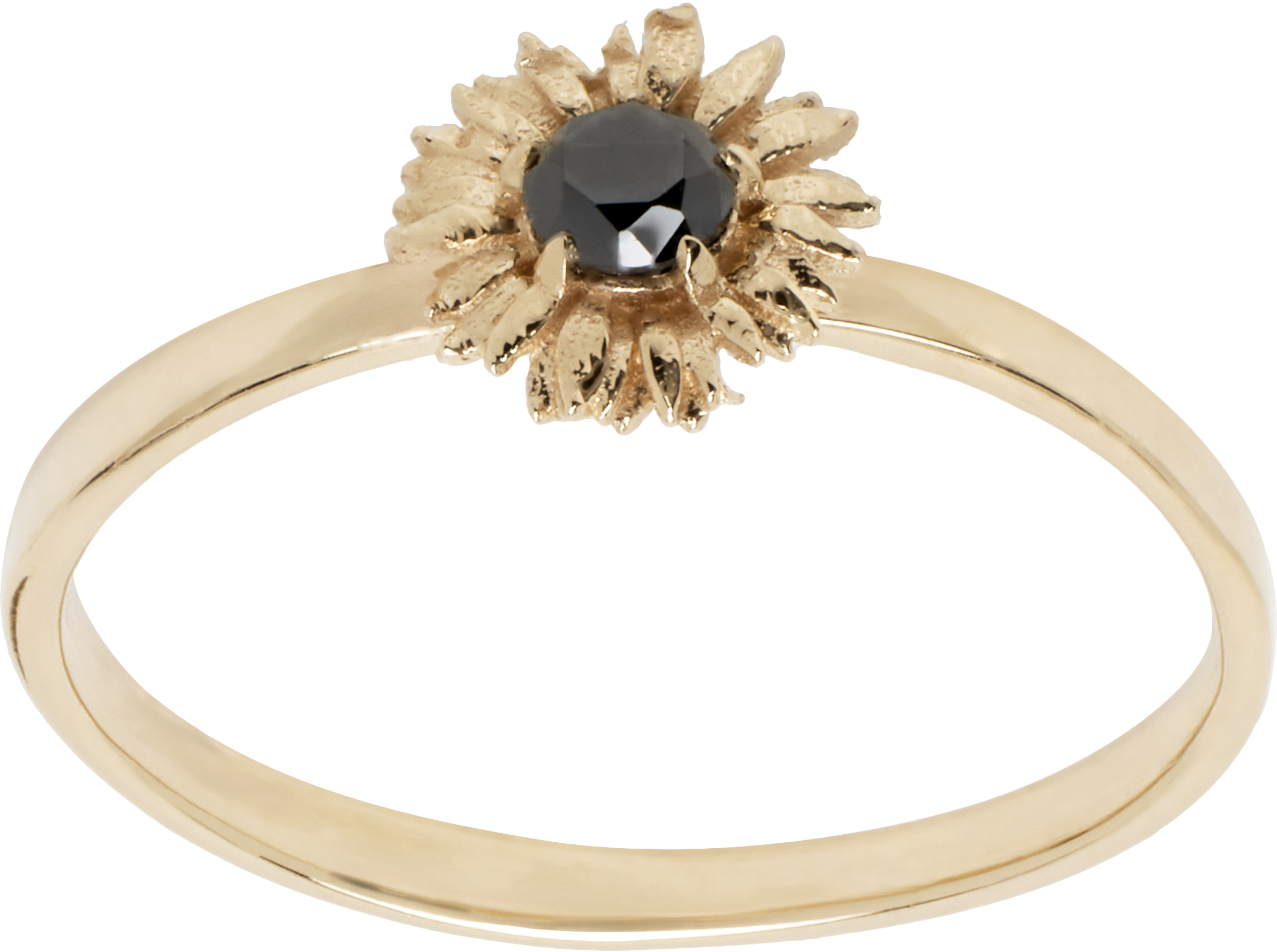 Bernard James: Gold FLORA Sunflower Ring | SSENSE