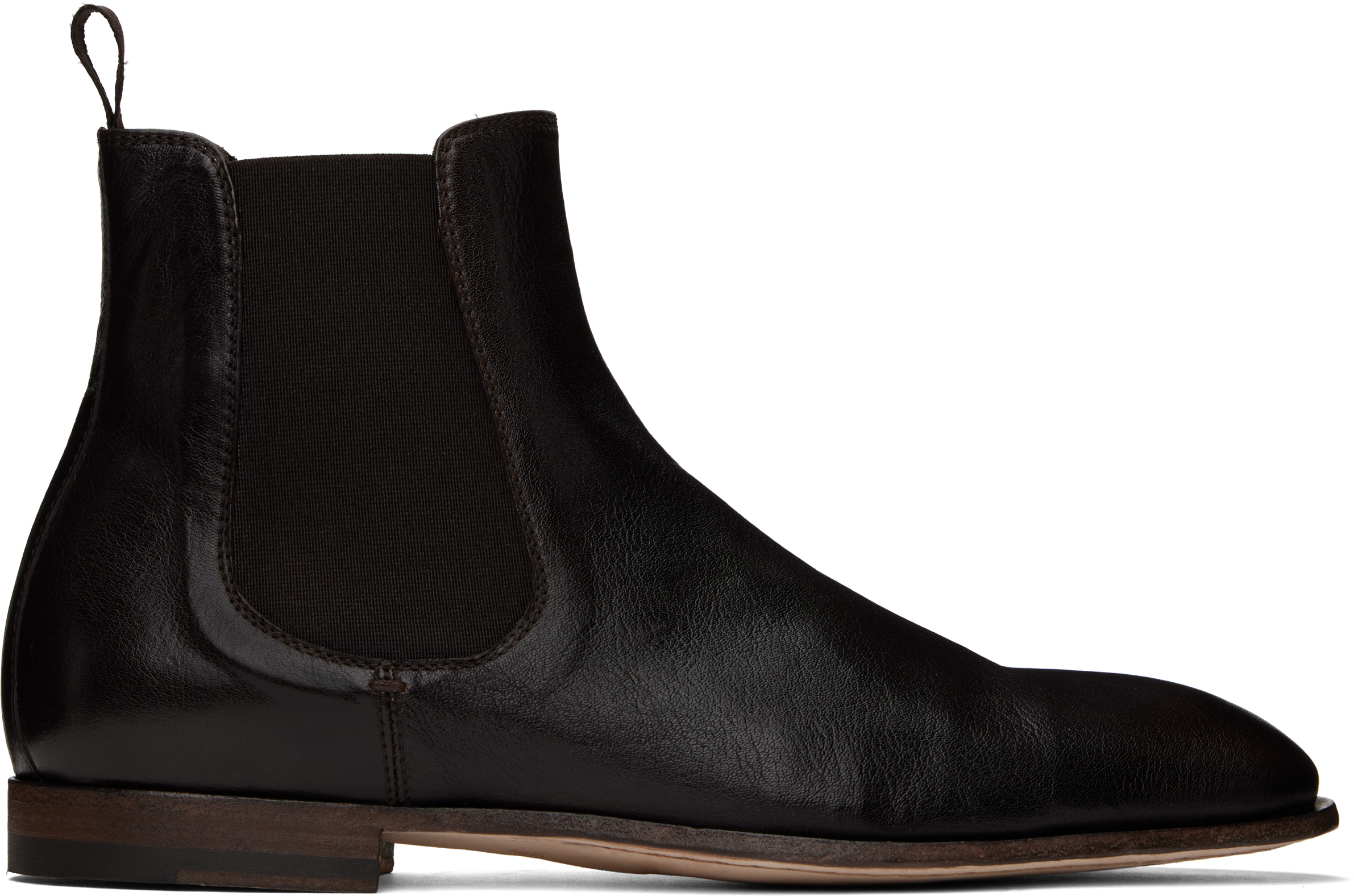 Officine Creative: Brown Solitude 004 Chelsea Boots | SSENSE