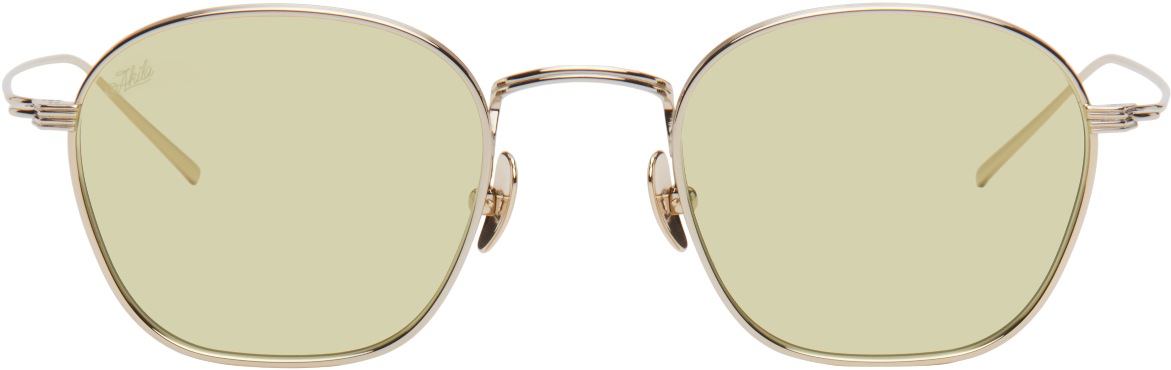 AKILA: Gold Osiris Sunglasses | SSENSE