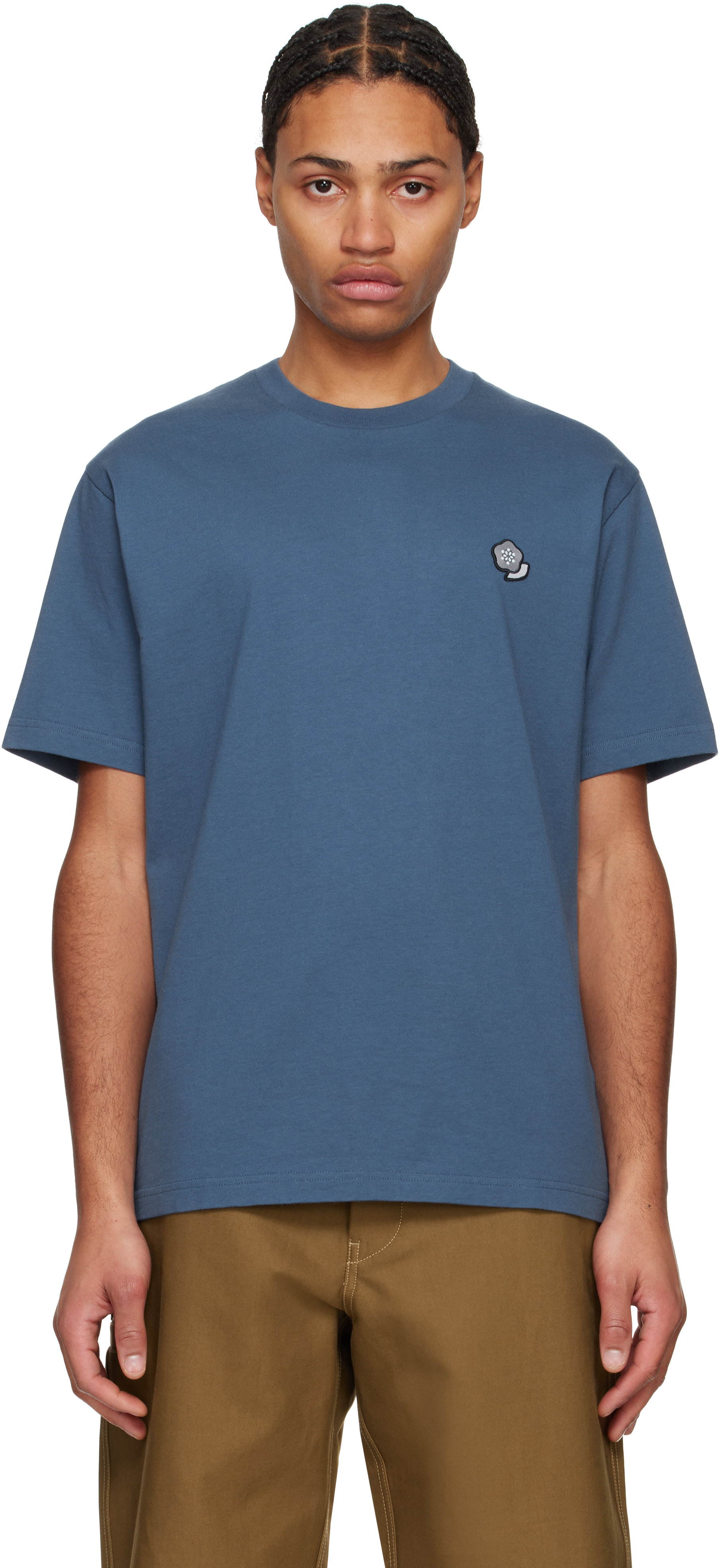 Kenzo Blue Kenzo Paris Kenzo Pop Embroidered T shirt SSENSE Canada