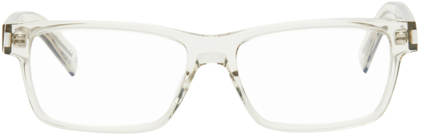 Saint Laurent: Transparent SL 622 Glasses | SSENSE UK