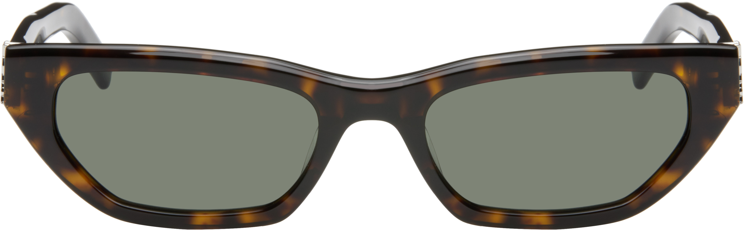 Saint Laurent: Brown SL M162 Sunglasses | SSENSE