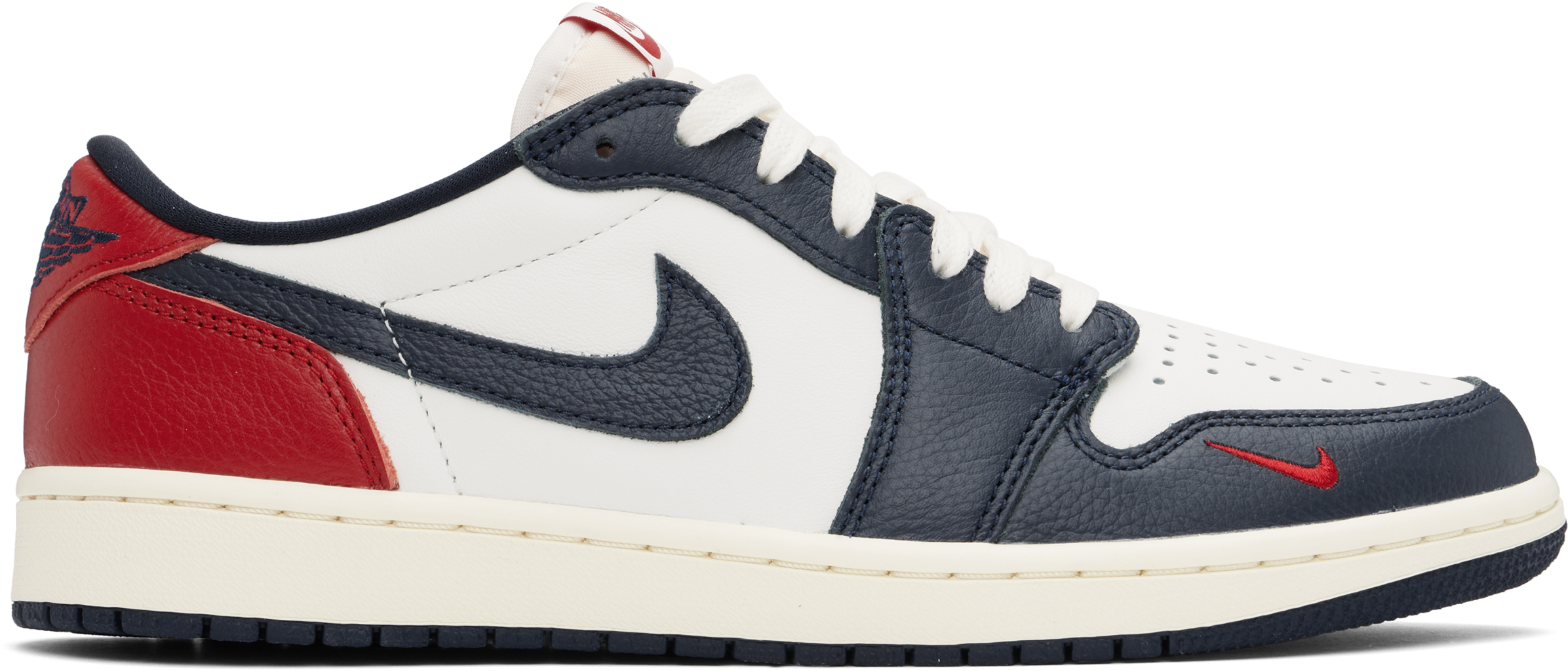 Nike Jordan: Blue & Red Air Jordan 1 Retro Low OG Howard Sneakers ...
