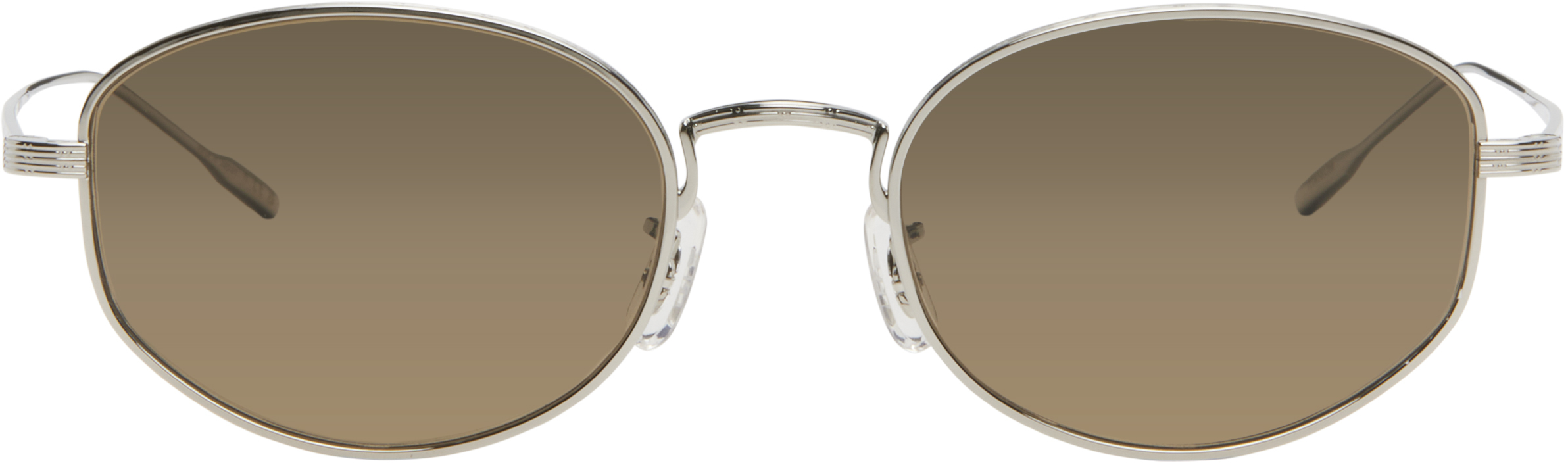 Oliver Peoples: Silver Estra Sunglasses | SSENSE