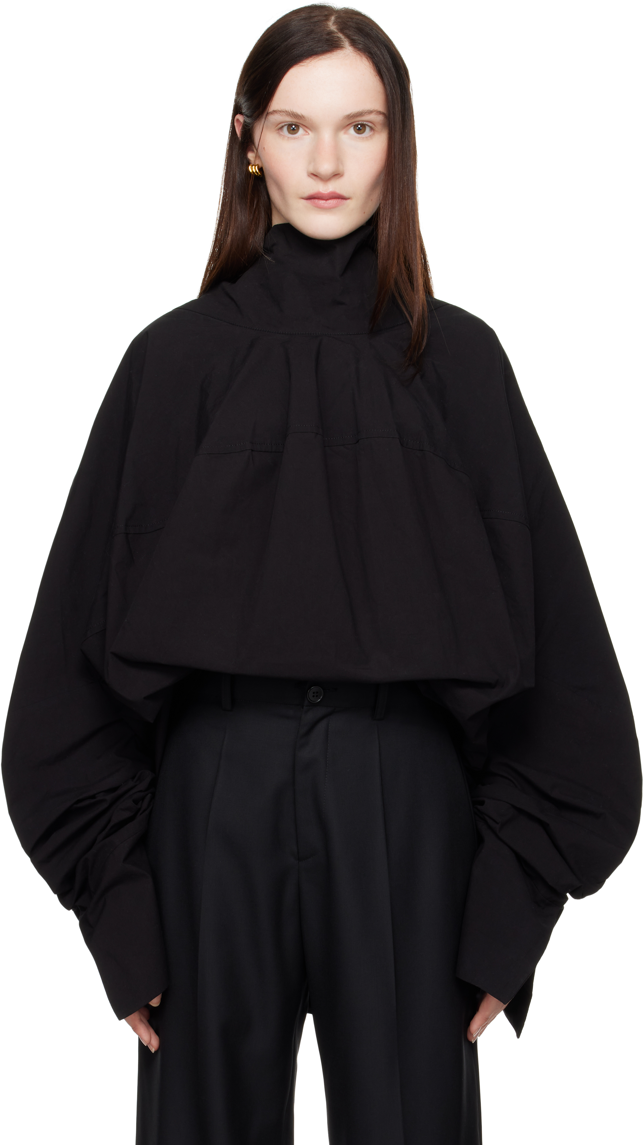 ABRA: Black Cercle Blouse | SSENSE Canada