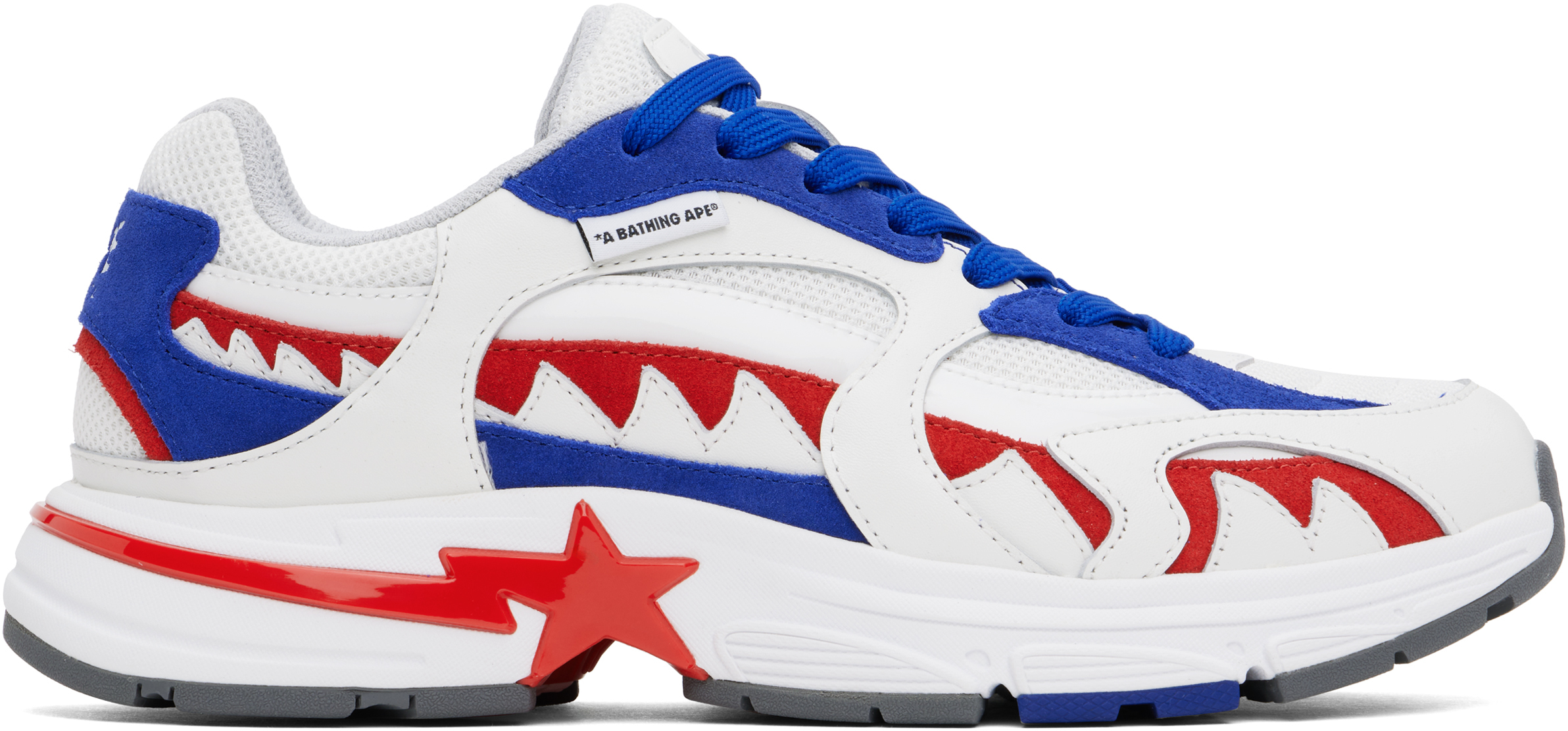 BAPE: White Shark STA UK M1 Sneakers | SSENSE