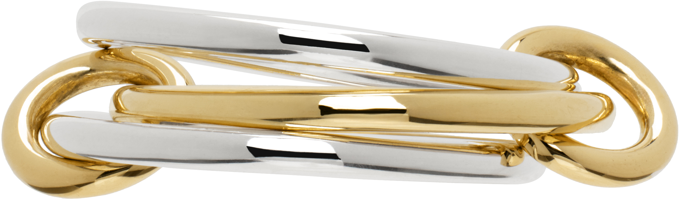 Spinelli Kilcollin: Silver & Gold Solarium SY Ring | SSENSE