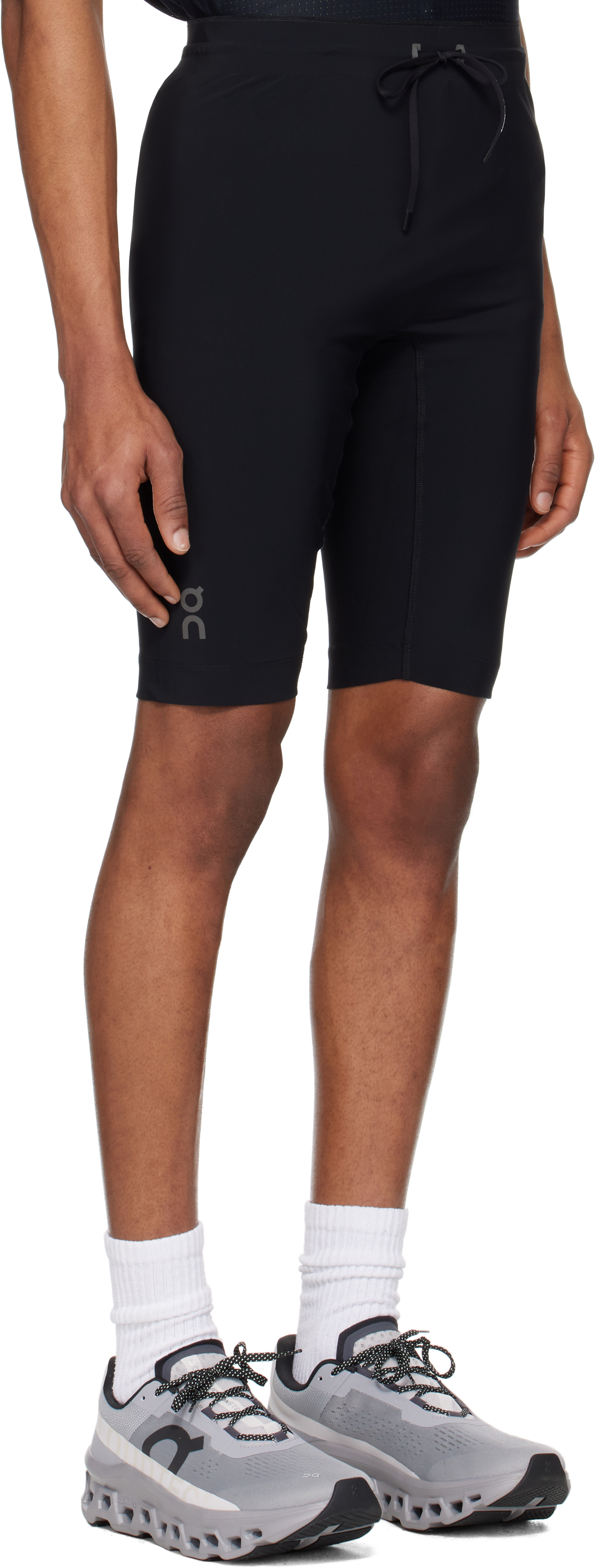 On Black Race Tights Half Shorts | ModeSens